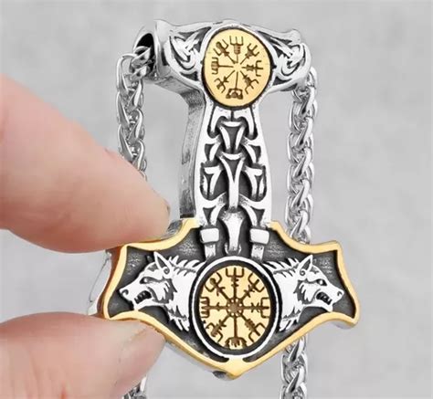 Cord O Pingente Martelo De Thor Mjolnir Viking E B Ssola Frete Gr Tis