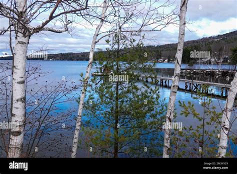Lake Sunapee In New Hampshire In The United States Looks Calm And