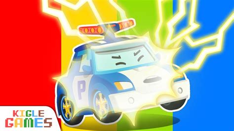 파랑은 무슨 색일까 로보카폴리 색깔놀이 경찰차 구급차 엠뷸런스 중장비 무지개 색칠공부 알파벳 숫자 교육 단어 구조대 출동 블루 키글 게임 Kigle Games