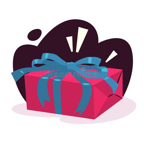 Red T Box With A Ribbon And Bow Birthday Present Stock Vector