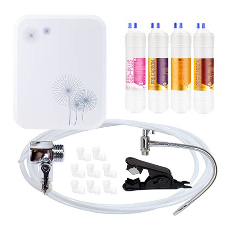 Fst Wp4ppw 프리미엄 플러스 4단 싱크탑 정수기 화이트 Diy세트 싱크탑diy셀프정수기4단정수기자가설치필터정수기4단필터 필터는