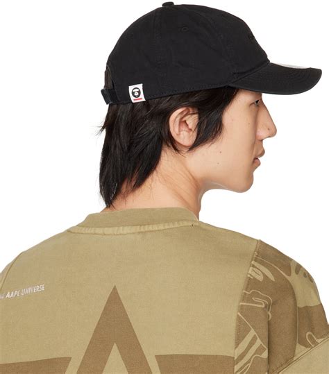 Aape By A Bathing Ape Black Washed Cap Aape By A Bathing Ape