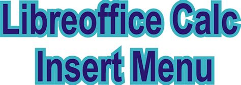 Libreoffice Calc Insert Menu In Hindi And English CCC Notes AD Computer Campus