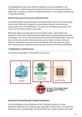 Blockchain Use Cases And Applications By Industry Pdf