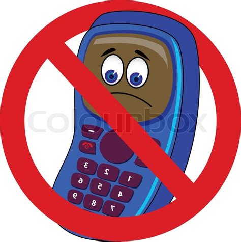 Mobile Phone Forbidden Stock Vector Colourbox