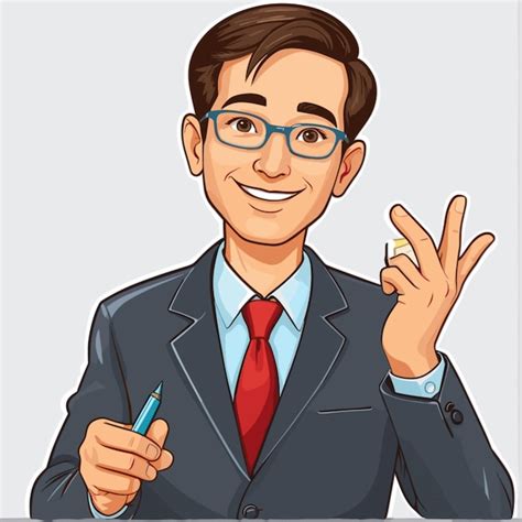 Vector De Dibujos Animados De Maestros Sobre Fondo Blanco Vector Premium