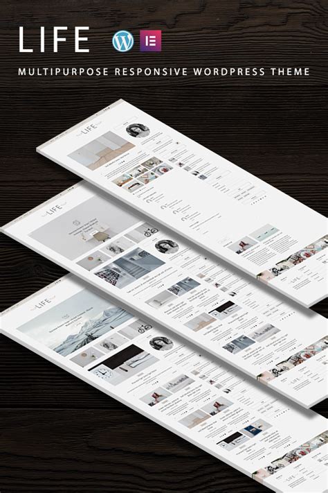 life wordpress theme with elementor builder