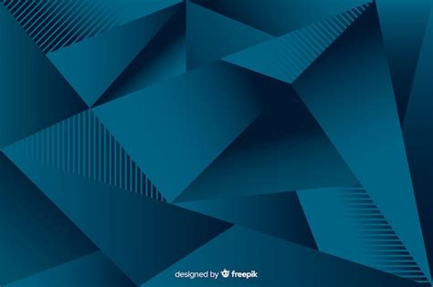Free Vector Dark Blue Polygonal Background