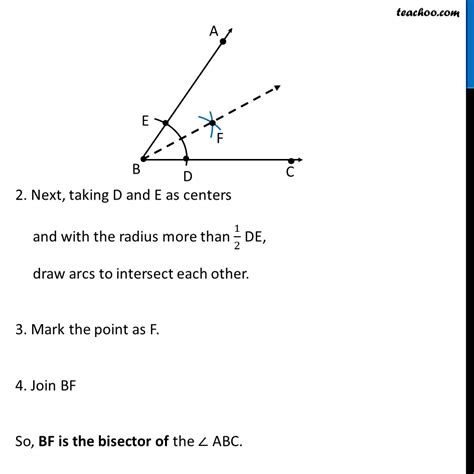 construction 11 1 construct the bisector of a given angle class 9