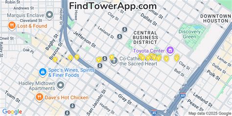 Houston Atandt Cell Towers Texas Findtower App