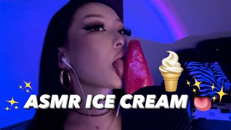 Asmr Ice Cream 🍨👅 асмр мороженое🍦 Youtube