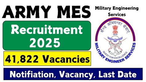 Army Mes Recruitment 2025 Apply Online Notifiation Vacancy Last Date