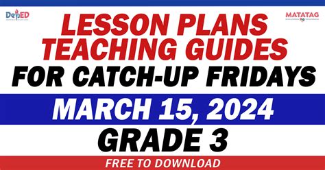 Deped Click Grade 3 Teaching Guides Catch Up Friday Facebook