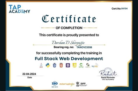 Darshan Shirguppe On Linkedin Javafullstackwebdevelopment Tap