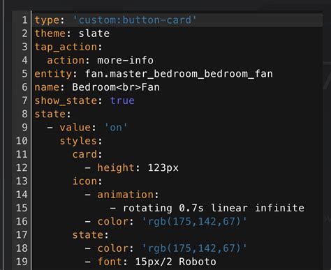 Showing Fan Percentage On Custom Button Configuration Home