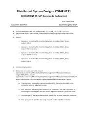MPI Commands Explaination Pdf Distributed System Design COMP 6231