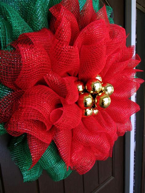 Poinsettia Mesh Wreath Tutorial Trendy Tree Blog Holiday Decor