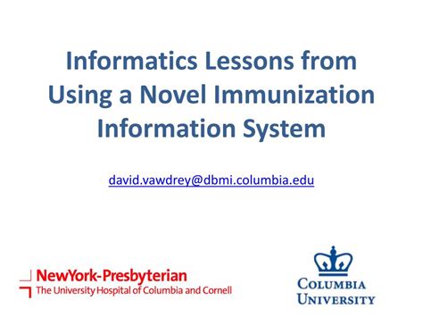 Ppt Informatics Lessons From Using A Novel Immunization Information