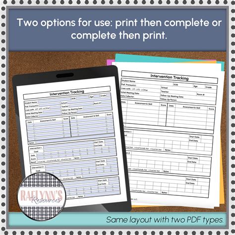 Intervention Data Tracking Sheet Etsy