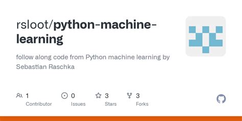 GitHub Rsloot Python Machine Learning Follow Along Code From Python Machine Learning By