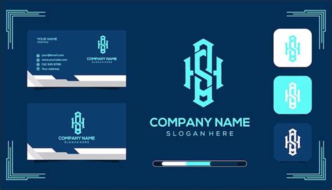 Premium Vector Vector Sh Monogram Logo Template