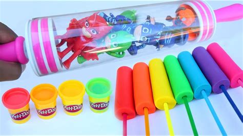 Play Doh Pj Masks Popsicles Learn Colors Modelling Clay Mighty Toys