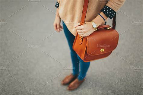Girl With A Bag Featuring Girl Fashion And Brown Beauty And Fashion