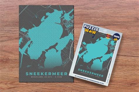 Puzzel Kaart Friesland Sneekermeer Stadskaart Plattegrond