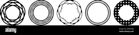 Icon Set Of Decorative Circles Design Elements Circle Logo Flat
