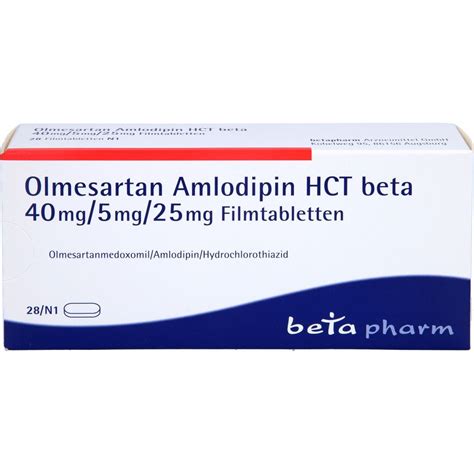 Olmesartan Amlodipin Hct Beta 40mg5mg25mg Fta 28 Buc Eumed