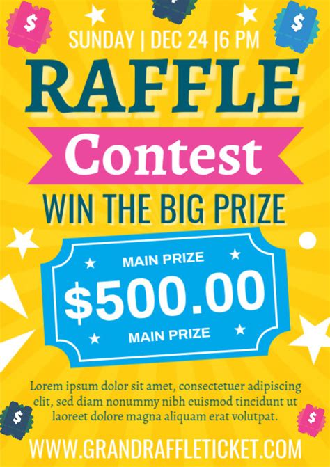 Raffle Contest Flyer Template Postermywall