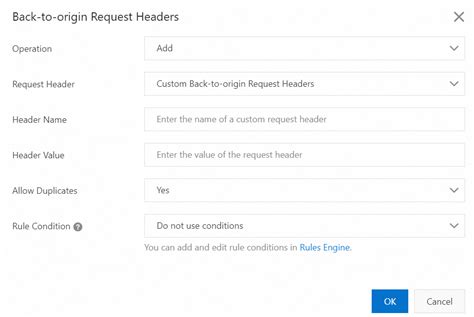 Configure Outgoing Request Headers Cdn Alibaba Cloud Documentation Center