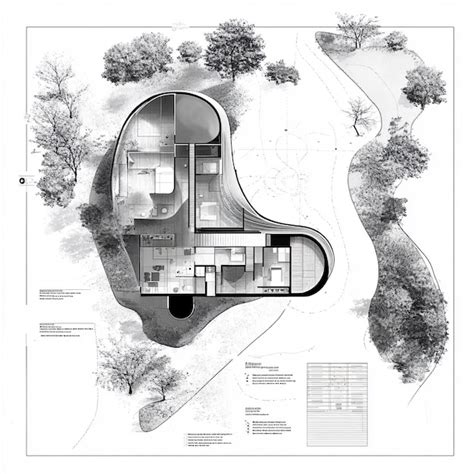 Planos De Casas Futuristas Imagem Premium Gerada Com Ia