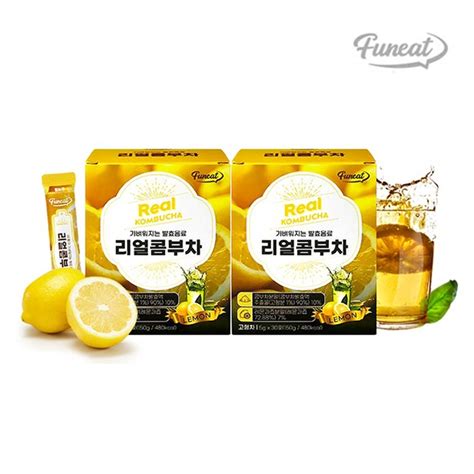 퍼니트 발효탄산 리얼 콤부차 30포 레몬맛 티몬