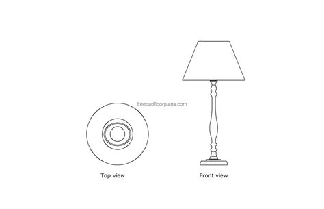 Candlestick Lamp Free Cad Drawings