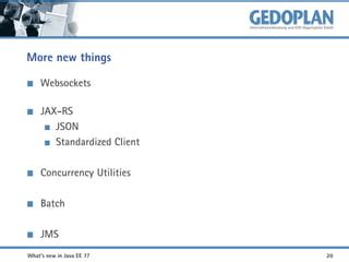 What S New In Java EE 7 PPT