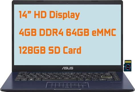 Asus E410 Celeron N4020 · Intel Hd Graphics · 140” Hd 1366 X 768