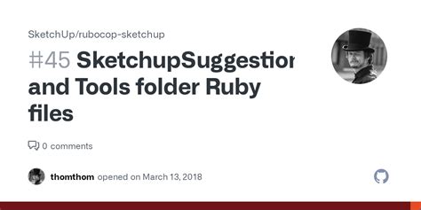 Sketchupsuggestionssketchuprequire And Tools Folder Ruby Files · Issue 45 · Sketchuprubocop