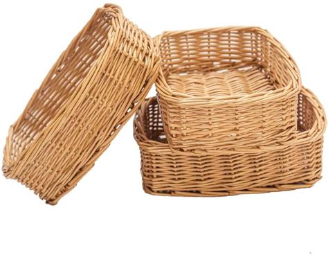 Home Use Rectangle Wicker Baskets Willow Storage Basket Wicker Basket