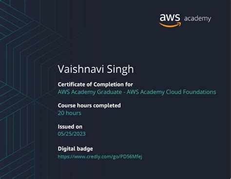 Vaishnavi Singh On Linkedin Aws Awsacademy Cloudpractitioner Share Amazon