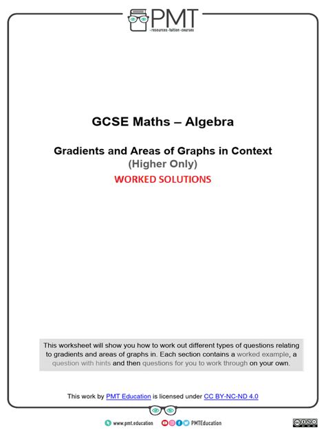 G Gradients And Areas Of Graphs In Context H Pdf Area Acceleration