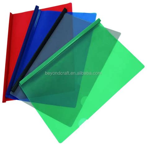 A4 크기 명확한 플라스틱 Pp 문서 보고서 커버 슬라이딩 바 폴리 파일 폴더 Buy A4 투명 플라스틱 Pp 보고서 커버