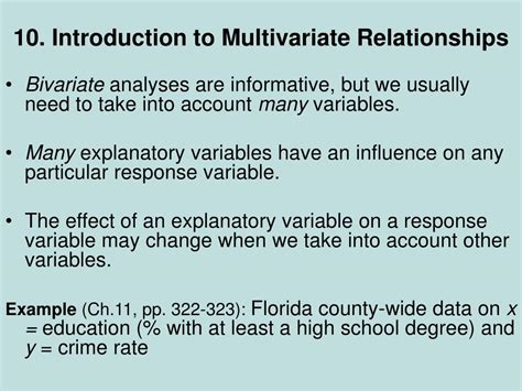 Ppt 10 Introduction To Multivariate Relationships Powerpoint Presentation Id6015752