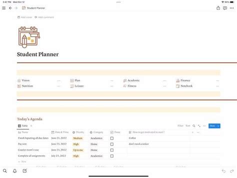 Notion Student Planner Artofit