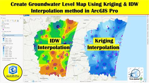 Create Groundwater Level Map Using Kriging And Idw Interpolation Method In Arcgis Pro Youtube