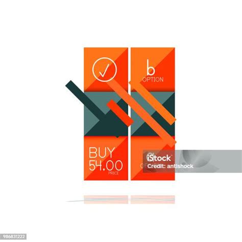 정사각형 옵션 Infographic 배너입니다 데이터 및 정보 시각화 기하학적 디자인 3차원 형태에 대한 스톡 벡터 아트 및