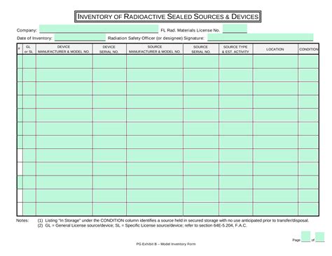 Inventory Of Radioactive Sealed Sources Devices