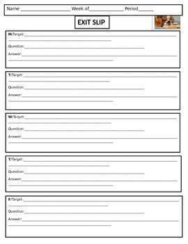 Exit Slip By Believe N U Teachers Pay Teachers