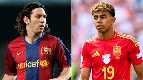 Als Lionel Messi Spaniens EM Star Lamine Yamal Badete