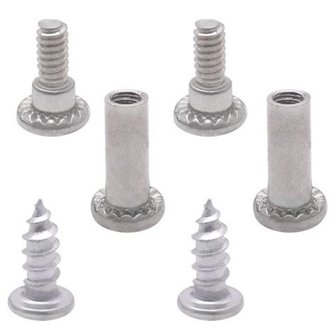 Jacknob 6114169 3 4 U Bracket Screw Pack 3 Long Stainless Steel 6 Pieces